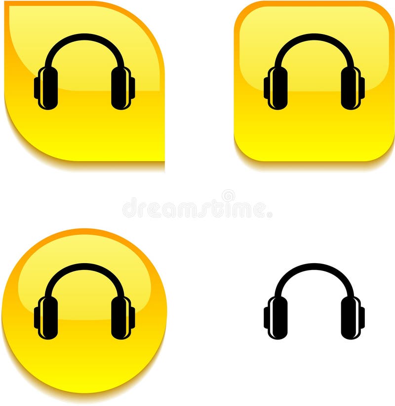 Vector Il Simbolo Delle Cuffie Illustrazione Vettoriale - Illustrazione ...