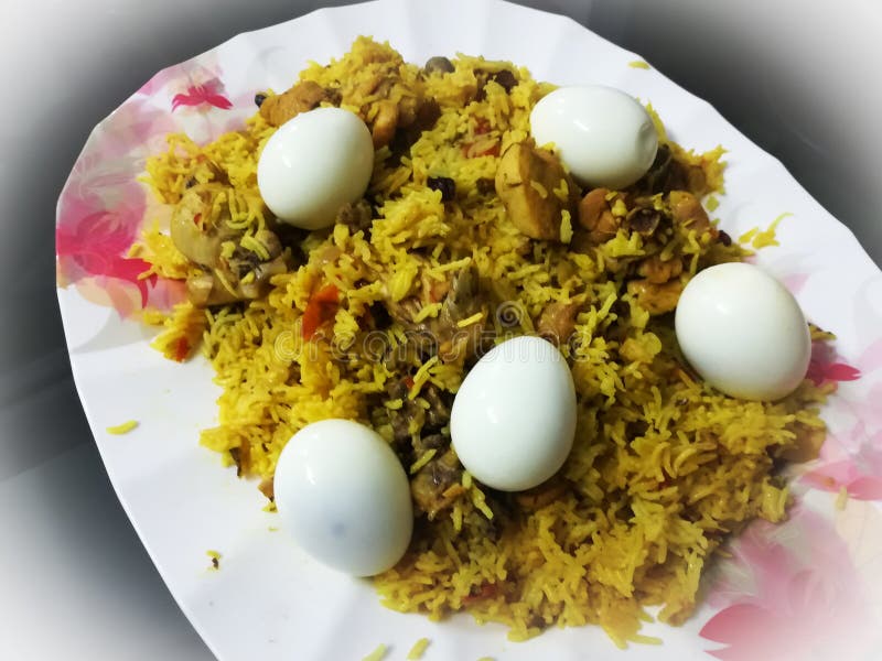 Yellow Egg Biryani stock image. Image of aromatic, delicious - 132571945