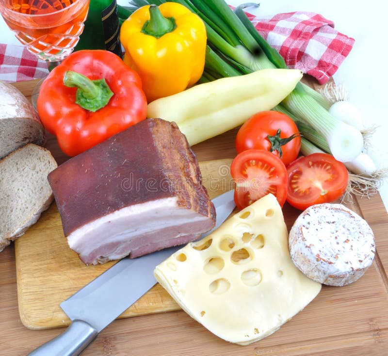 Tasty bacon with cheese stock photo. Image of concept - 14455238