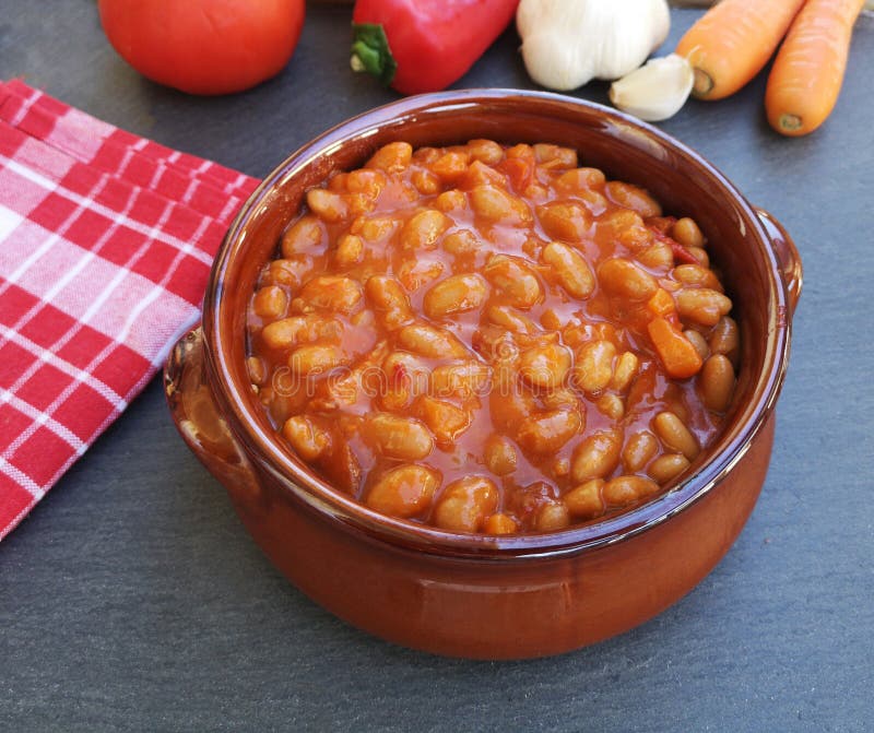 Tasty Baked Beans on Tomato Sauce Stock Image - Image of beans, tomato ...