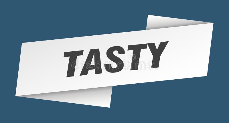 Tasty Banner Template. Tasty Ribbon Label Stock Vector - Illustration ...