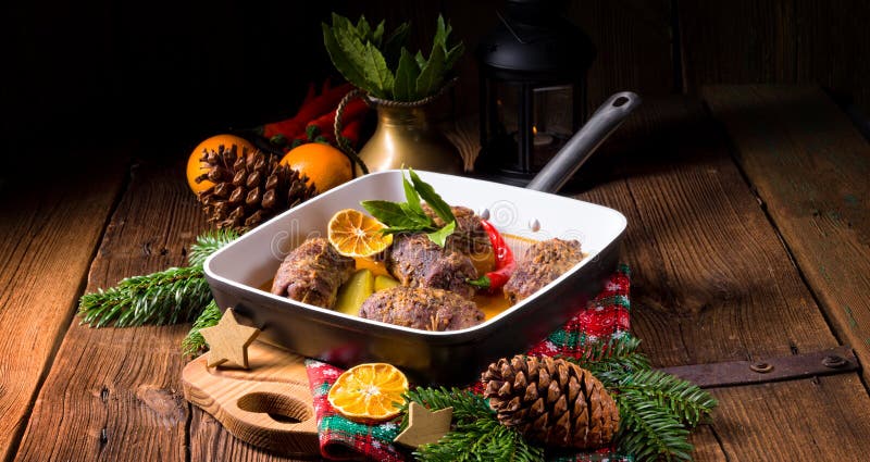 Beef rolls from the oven stock image. Image of cuisine - 107375007