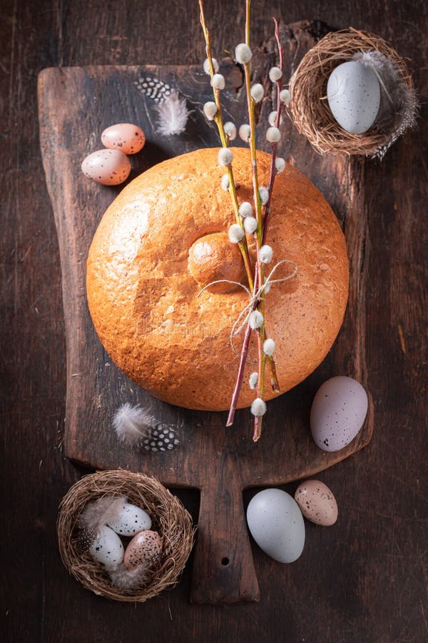 Tasty Bread for Easter Soup As a Eatable Bowl Stock Image - Image of ...