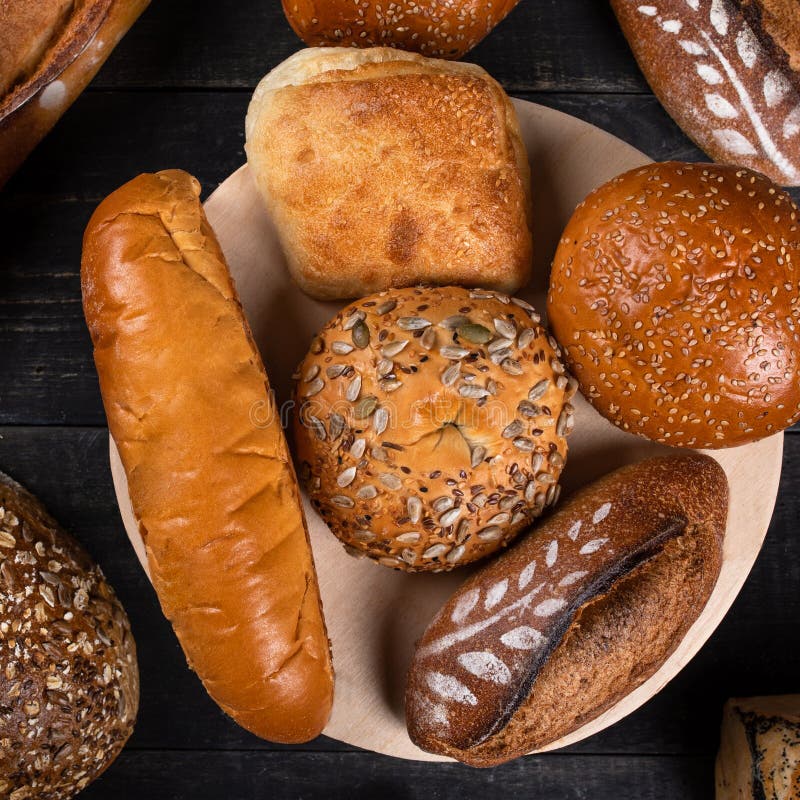 Tasty breads, loaves stock photo. Image of variety, homemade - 190040440