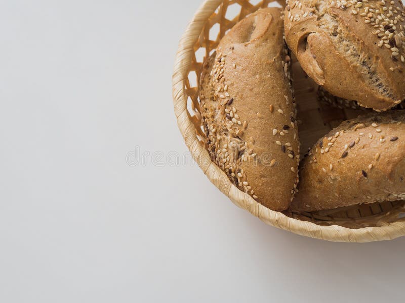 Tasty Breads of Pipes in a Basket Stock Image - Image of seed, bakery ...