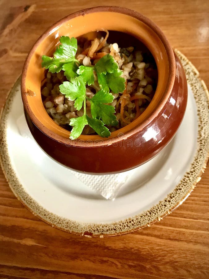 Tasty Breakfast in a Pot from the Oven Stock Photo - Image of healthy ...