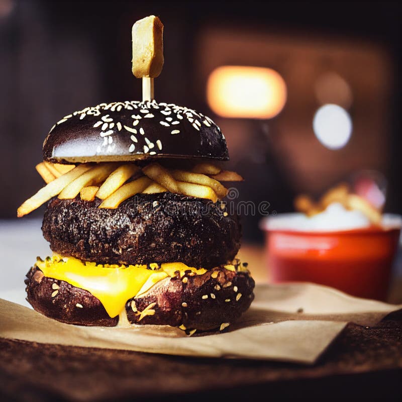 Tasty burger stock image. Image of snack, hamburger - 257876665