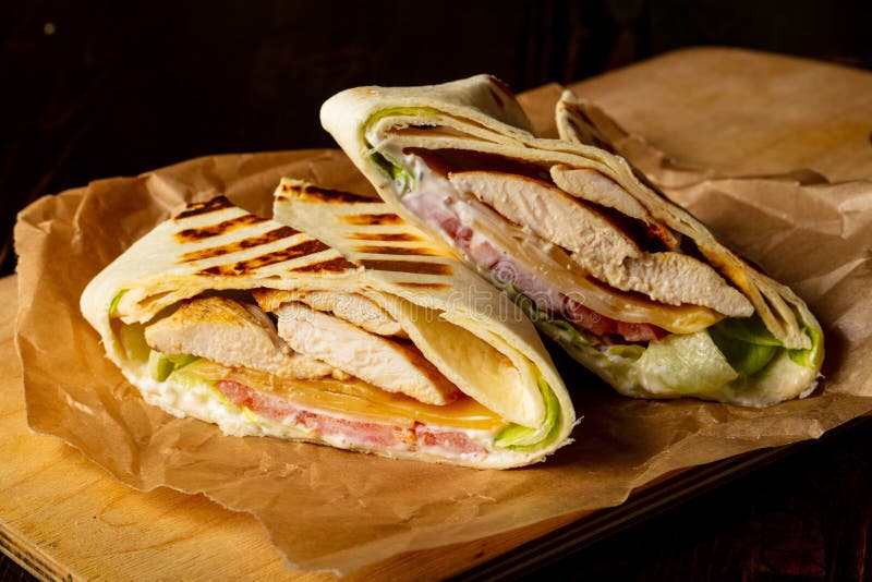 Tasty buritto with meat stock image. Image of mexico - 128680925