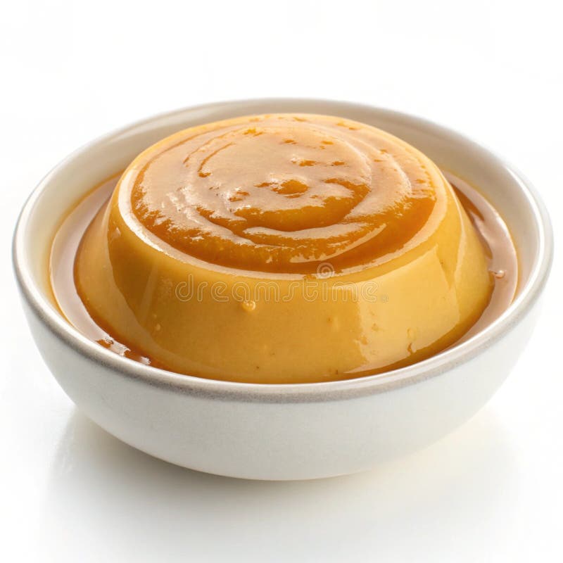 Tasty Butterscotch Pudding Isolated on Transparent Background Stock ...