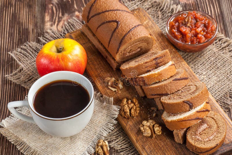 Tasty cake roll stock photo. Image of swiss, baked, dessert - 88199422