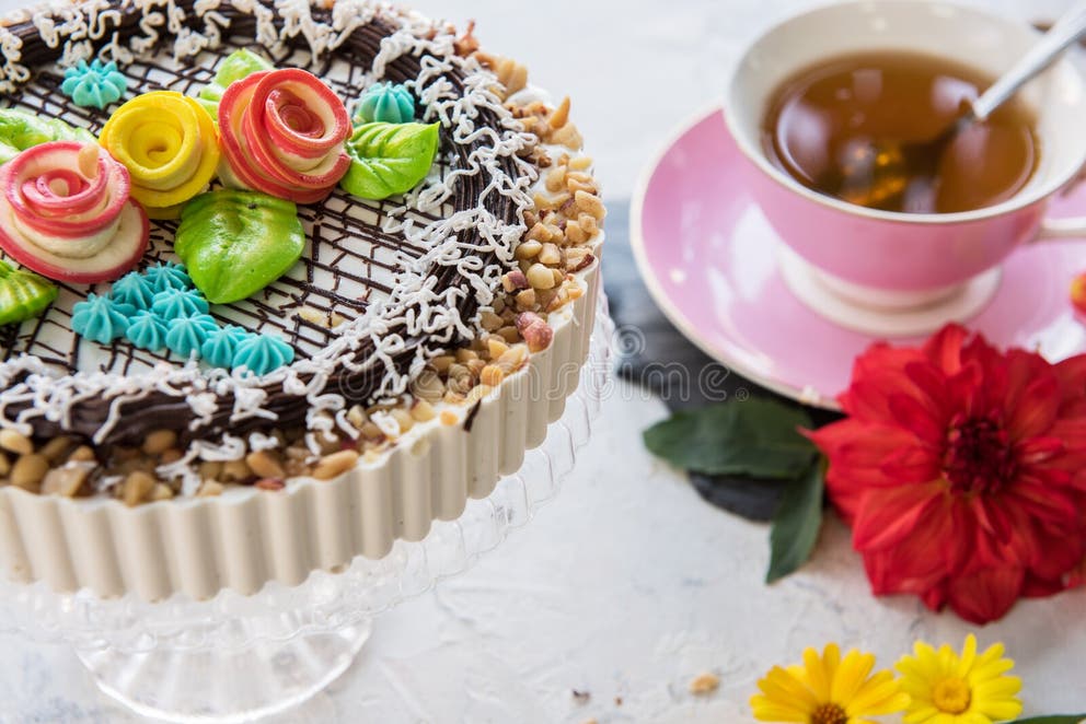 Tasty cakes composition stock photo. Image of painted - 90054366