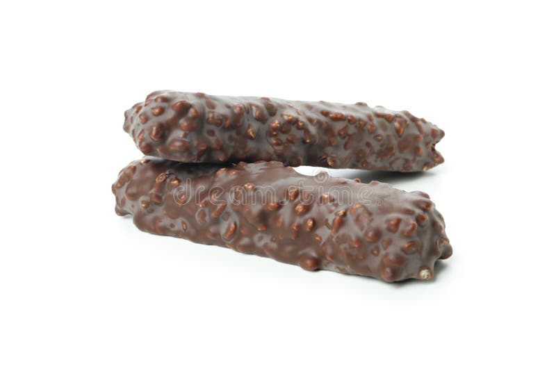 Tasty Candy Bars Isolated on White Background Stock Image - Image of ...
