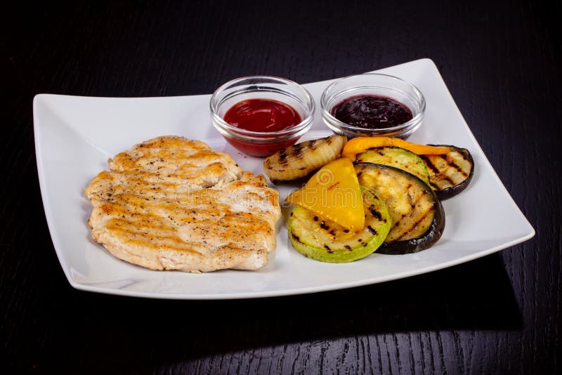 Tasty chicken stake stock photo. Image of pork, slice - 121659880