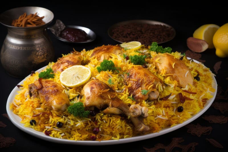 Tasty Chicken Tangdi Biryani Image Generative AI Stock Illustration ...