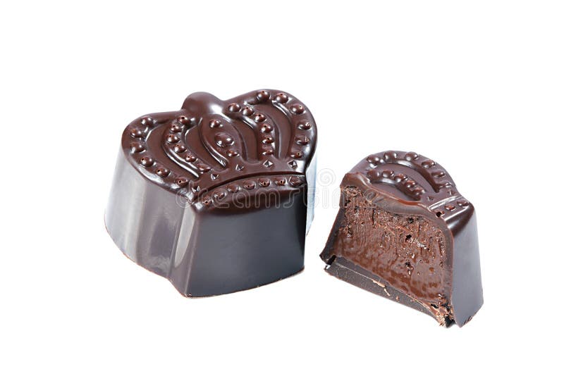 Tasty Chocolate Candy in Form of Crown Stock Image - Image of calorie ...