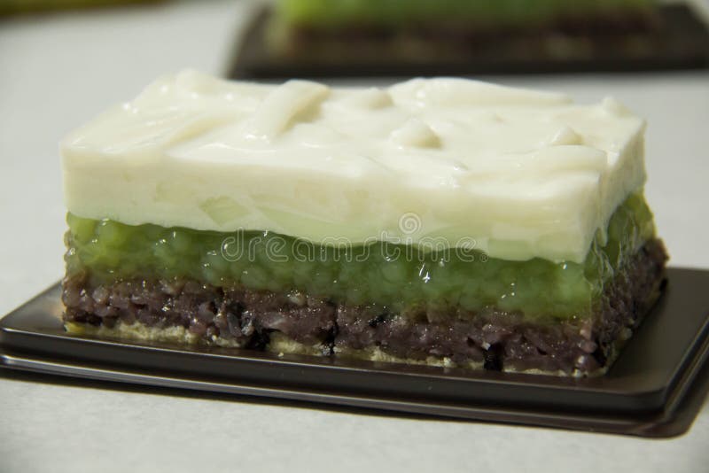 Tasty Coconut and Sticky Rice Cake Stock Photo - Image of sweet, cake ...