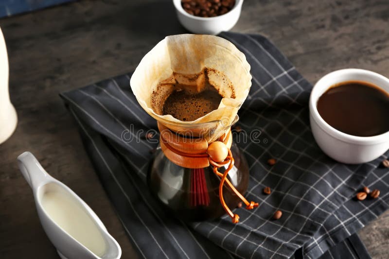Tasty Coffee Chemex Dark Table Stock Photos - Free & Royalty-Free Stock ...