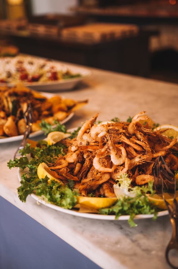 Tasty Colorful and Delicious Italian Buffet in Restaurant Stock Image ...