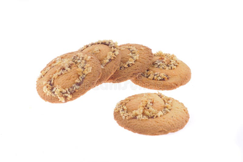 Tasty Cookie and Cakes Isolated on White Background Stock Image - Image ...