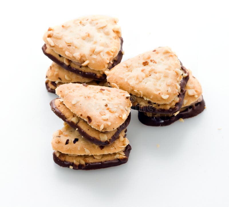 Tasty cookies stock image. Image of brown, nuts, glass - 10738051