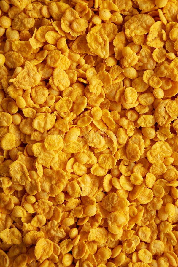 Tasty Corn Flakes Background, Top View Stock Image - Image of bowl ...