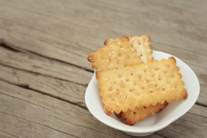 Tasty of Crackers on a Wood Table Stock Image - Image of dessert, sweet ...