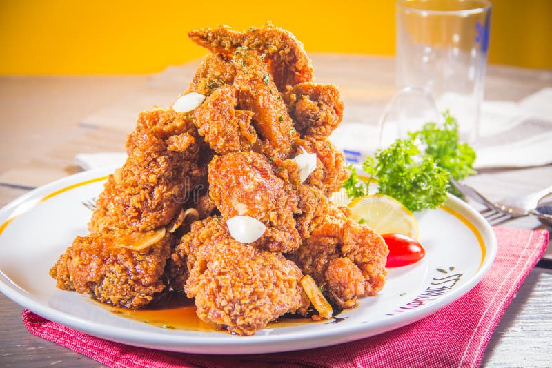 A Tasty Cuisine Photo of Deep Fried Chicken Stock Photo - Image of fast ...