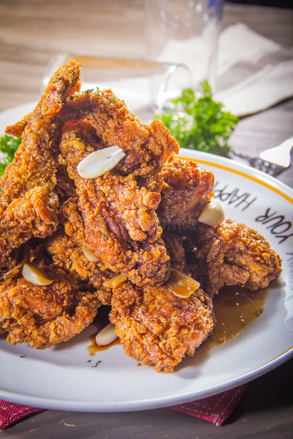A Tasty Cuisine Photo of Deep Fried Chicken Stock Photo - Image of ...