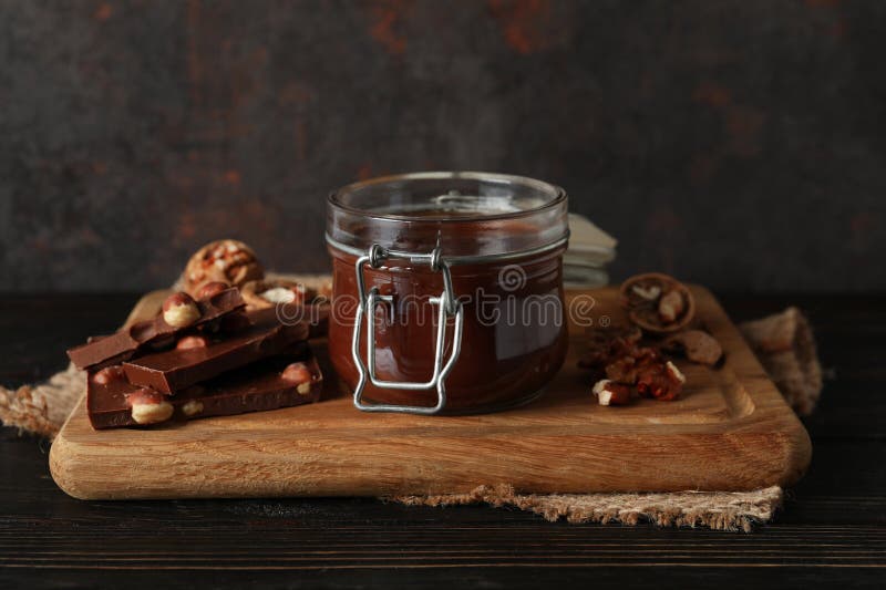 Tasty and Delicious Sweet Food Concept - Chocolate Paste Stock Photo ...