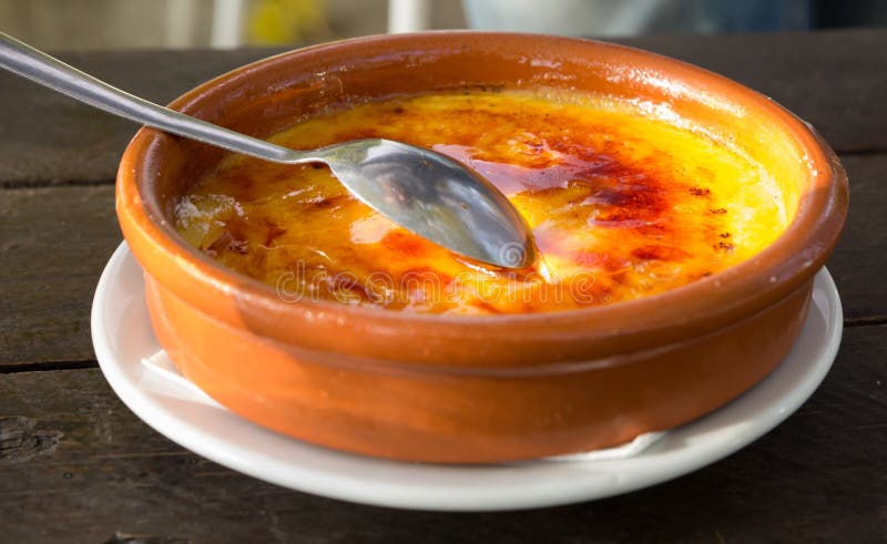 Tasty Dessert Trinity Cream Stock Photo - Image of brown, burnt: 202423476