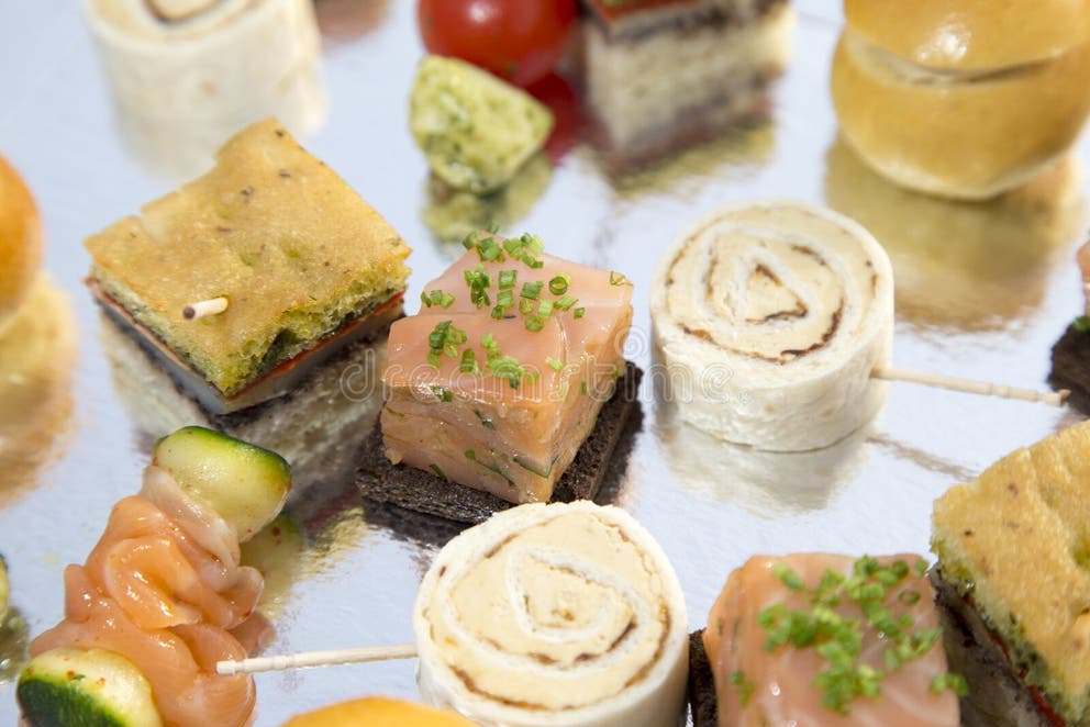 Tasty, before Dinner Appetizers Stock Photo - Image of chef, catering ...