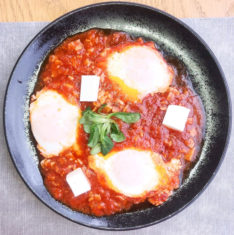 Tasty Dish Top View Breakfast Meal Stock Image - Image of cooking ...