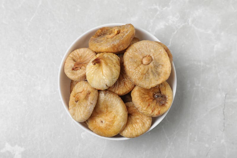 Tasty Dried Figs on Light Grey Table Stock Image - Image of food ...