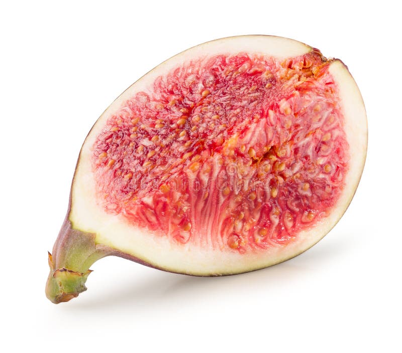 Tasty Fig Slice Isolated on a White Background Stock Image - Image of ...