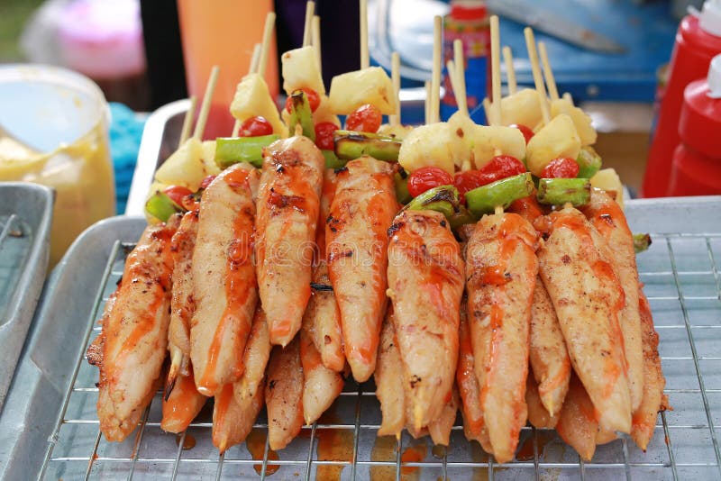 Fish Barbeque Wrapped in Thee Foil, Healthy Food. Stock Image - Image ...