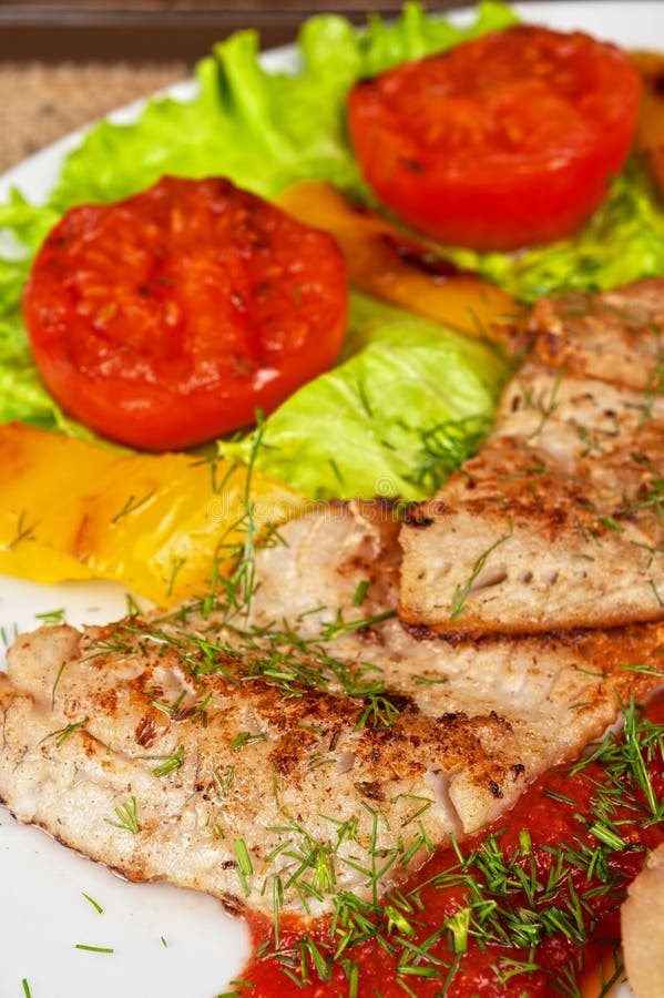 Tasty Fish Pike Perch Fillet Stock Photo - Image of nutrition, meal ...
