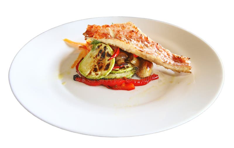 Tasty fish stock photo. Image of isolated, prepared, white - 73537694