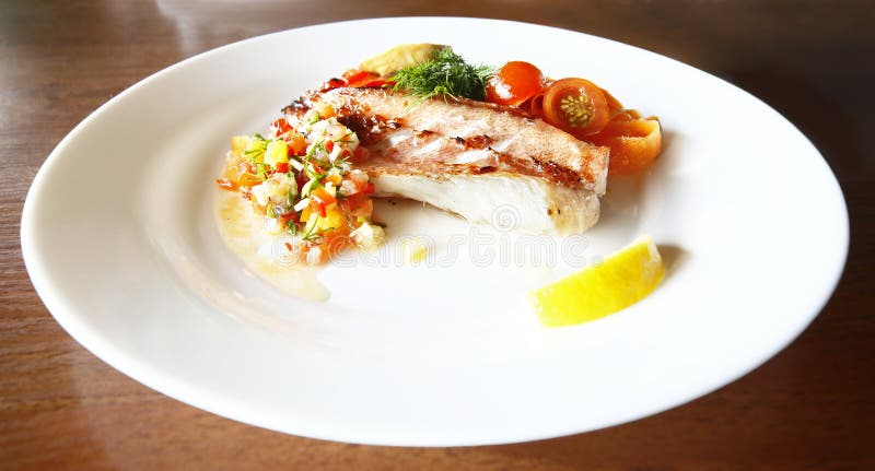 Tasty fish stock image. Image of sauce, fish, healthy - 73537805
