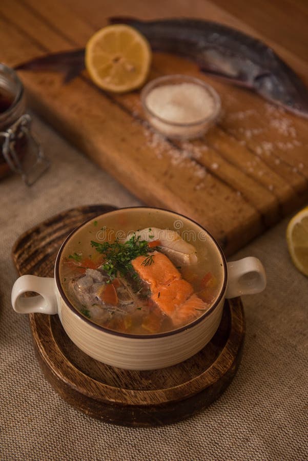 Fish soup stock image. Image of isolated, glass, kitchen - 13890781