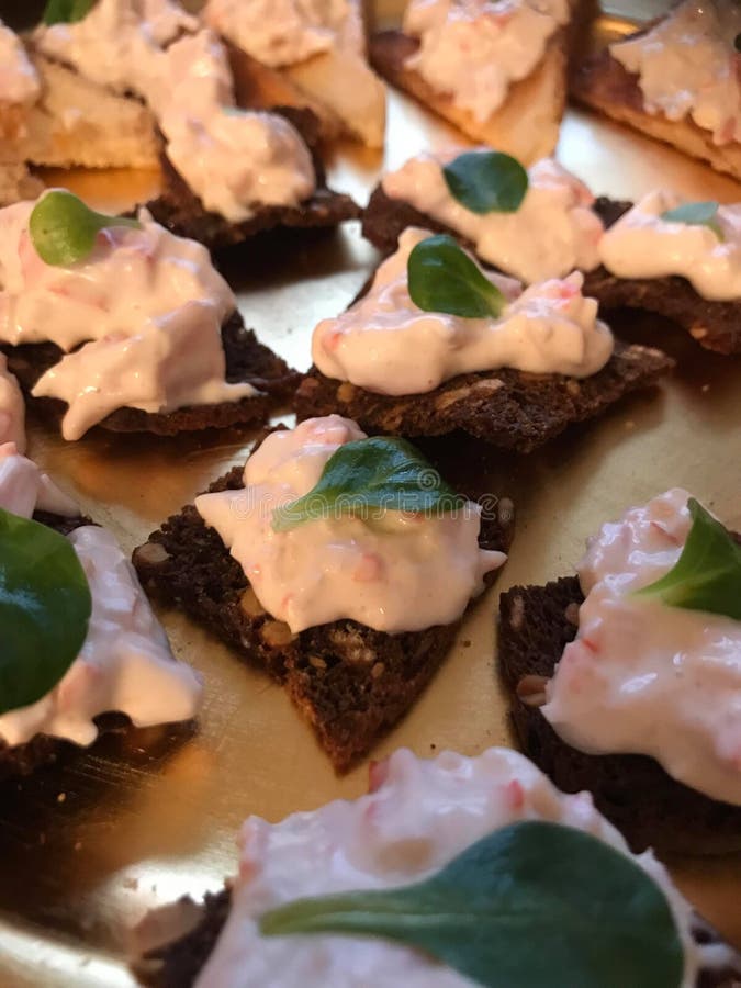 The tasty fish tapas stock photo. Image of food, denmark - 139744102