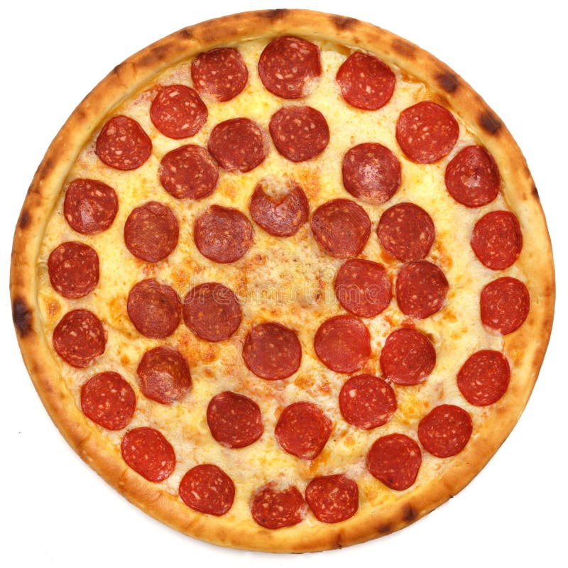 Tasty, Flavorful Pizza Isolated on White Background Stock Photo - Image ...