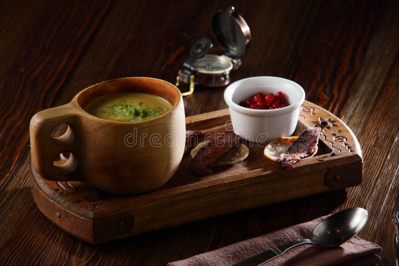Tasty and Fresh European Soup Stock Image - Image of herb, appetizer ...