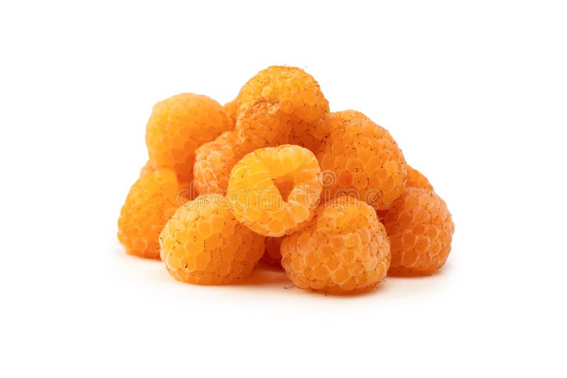 Tasty Fresh Raspberry Isolated on a White Background. Top View Stock ...