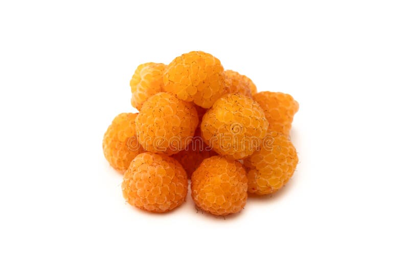 Tasty Fresh Raspberry Isolated on a White Background. Top View Stock ...