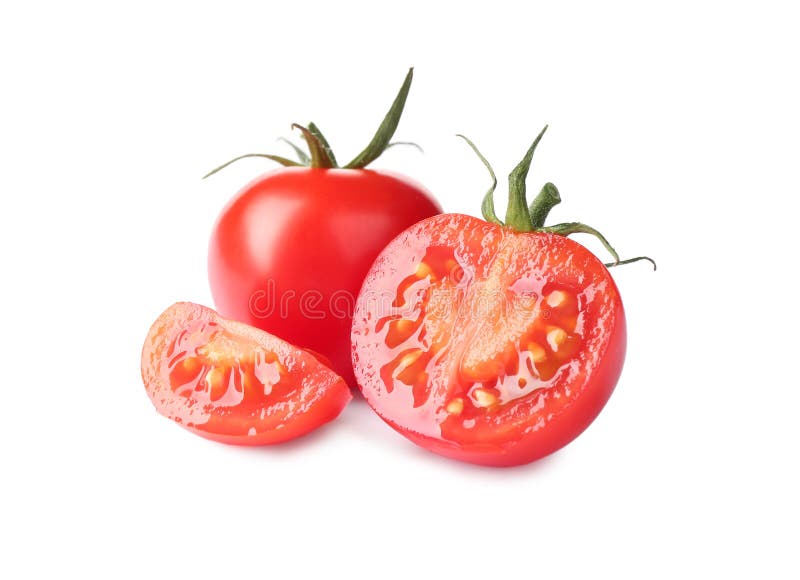 Tasty Fresh Raw Tomatoes Isolated Stock Photo - Image of freshness ...