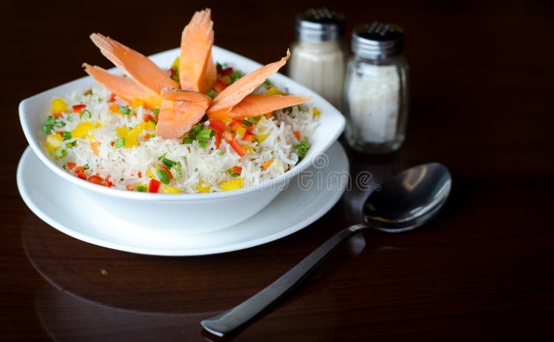 Tasty Fried Rice Pasta with Great Presentation Stock Image - Image of ...