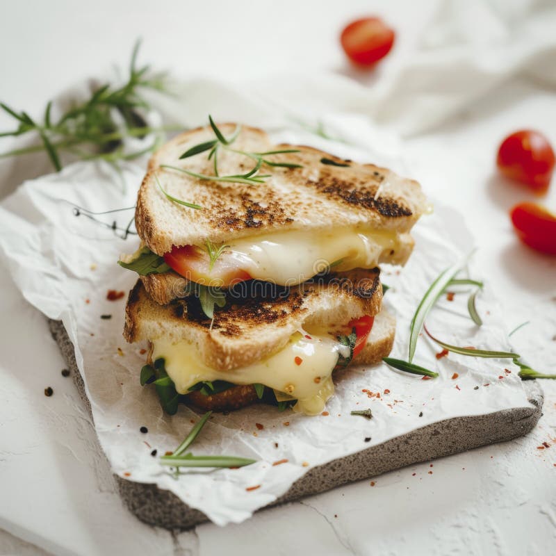 Tasty Grilled Cheese Sandwich with White Background Stock Photo - Image ...