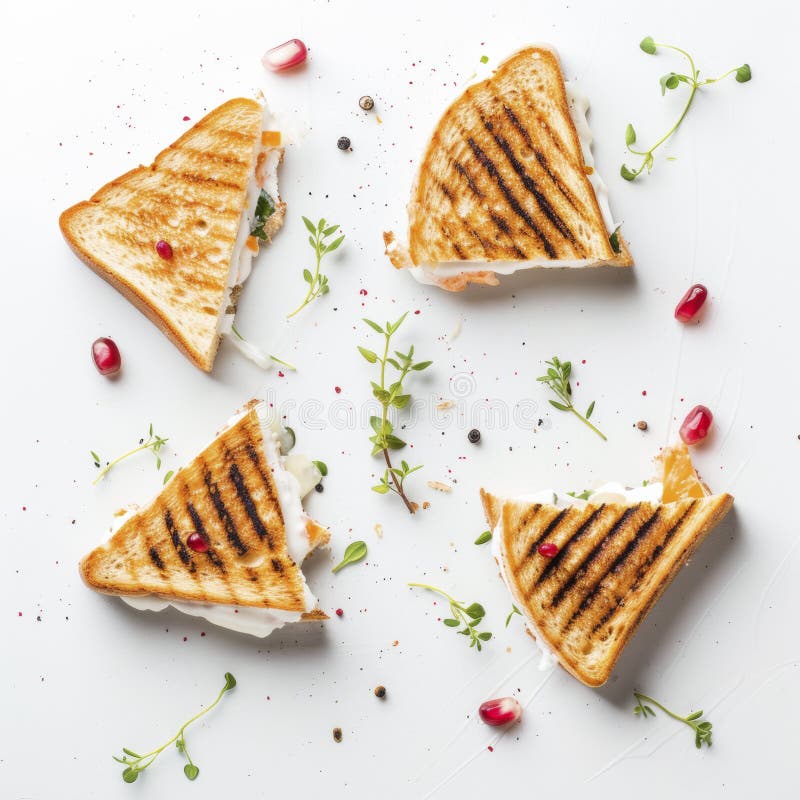 Tasty Grilled Cheese Sandwich with White Background Stock Image - Image ...
