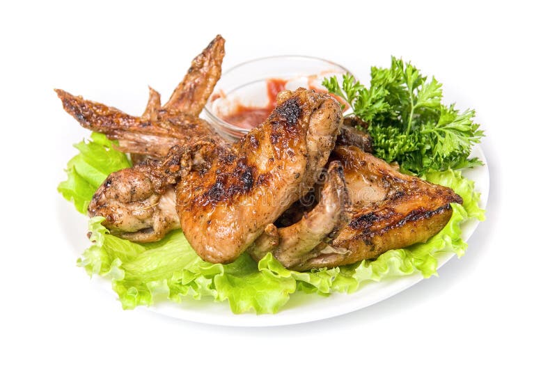Tasty Grilled Chicken Wings Stock Image - Image of background, foods ...