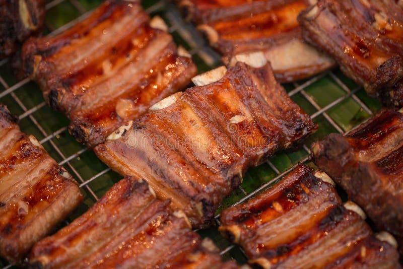 Tasty grilled ribs stock image. Image of beef, delicious - 75805705